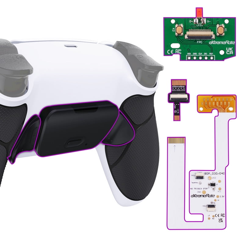 eXtremeRate Black Rubberized Grip Programable RISE V3 Remap Kit for PS5 ...