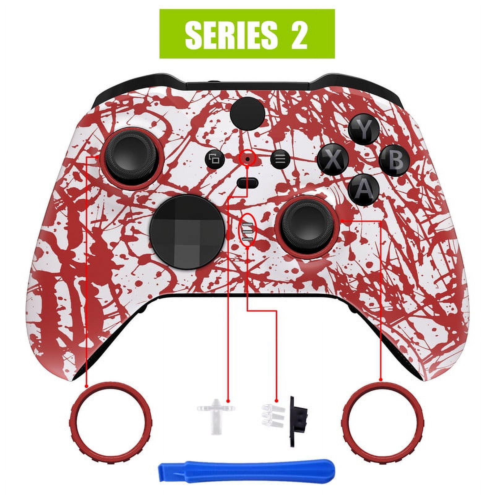 eXtremeRate Blood Patterned Faceplate Cover, Soft Touch Front Housing ...