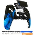 eXtremeRate Blue Flame Touchpad Front Housing Shell Replacement Cover ...
