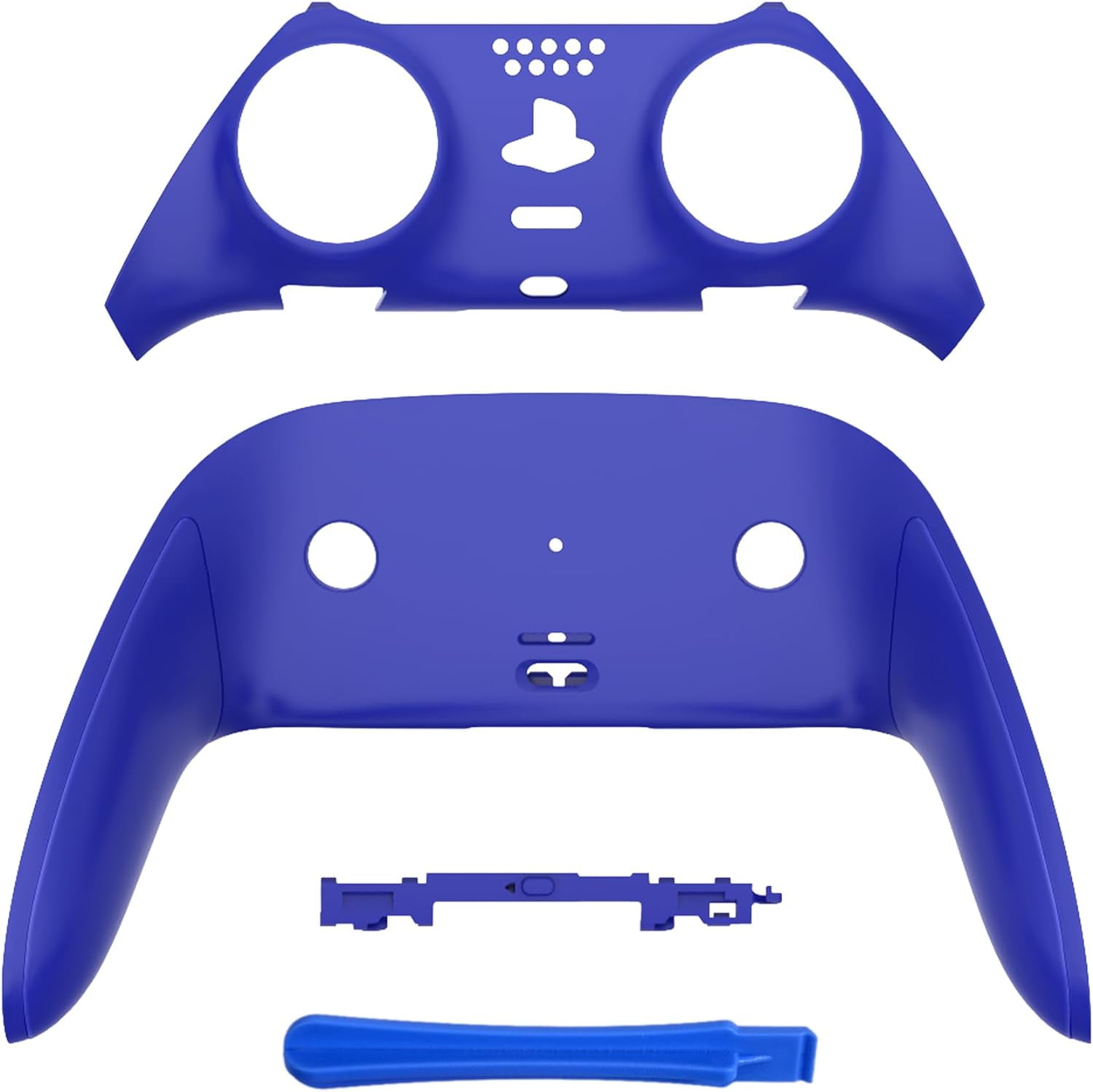 eXtremeRate Blue Top Bottom Shell Replacement Front Back Clip Shell ...