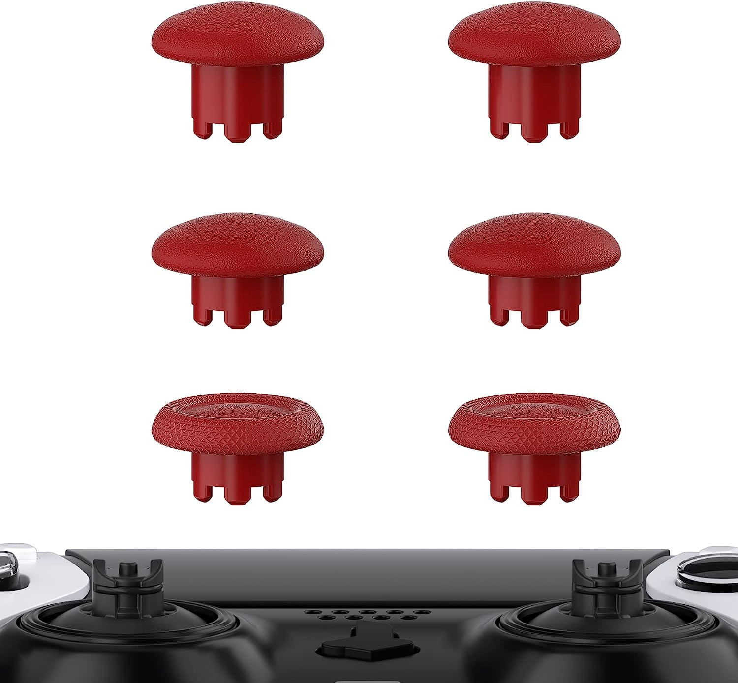 eXtremeRate Carmine Red Replacement Swappable Thumbsticks for PS5 Edge ...
