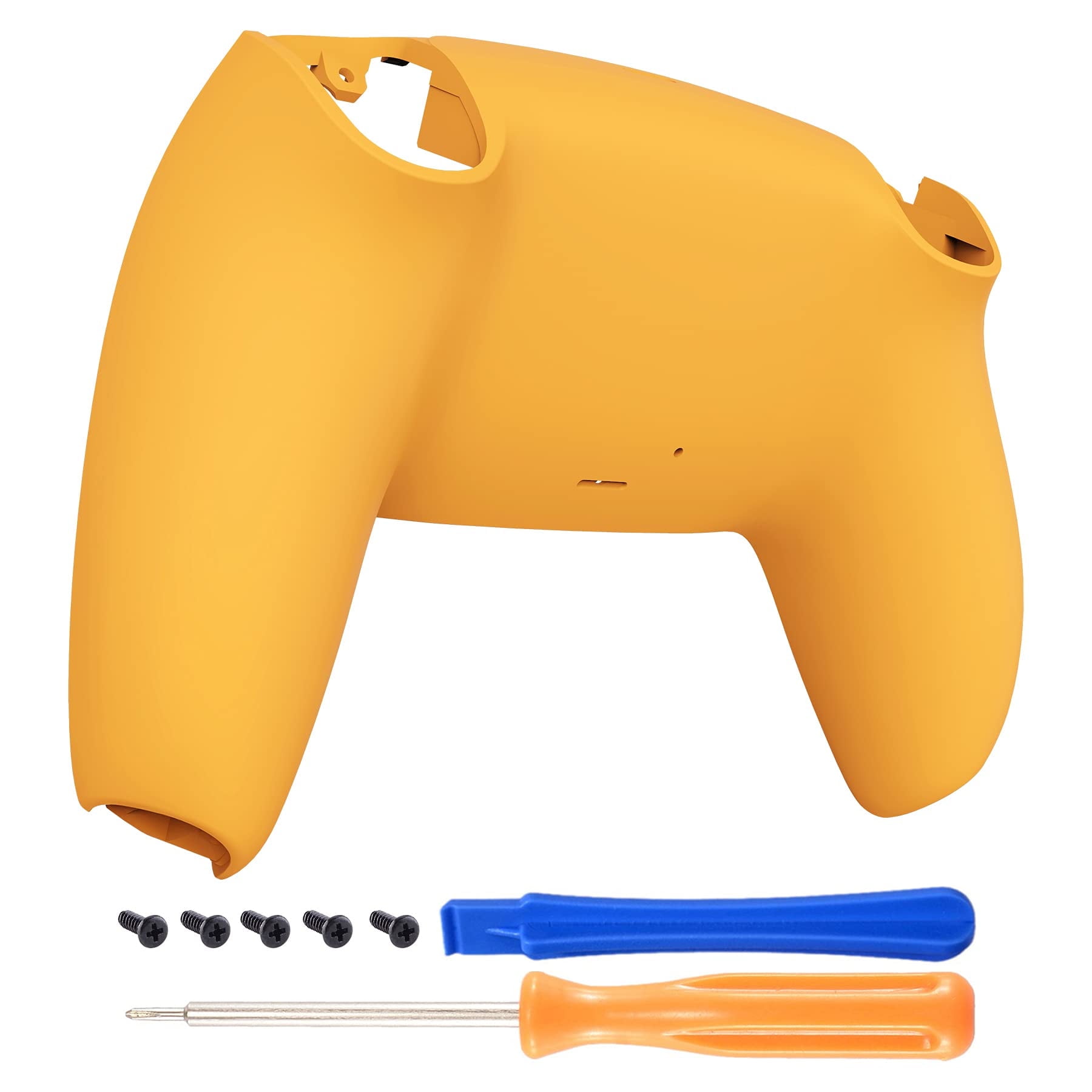eXtremeRate Caution Yellow Grip Back Housing Bottom Shell Replacement ...