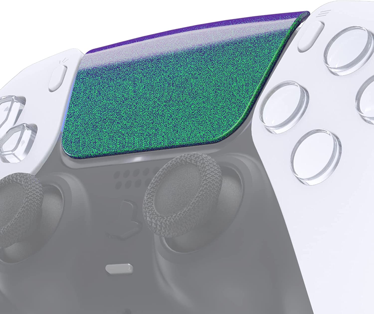 eXtremeRate Chameleon Green Purple Replacement Touchpad Cover Touch Pad ...