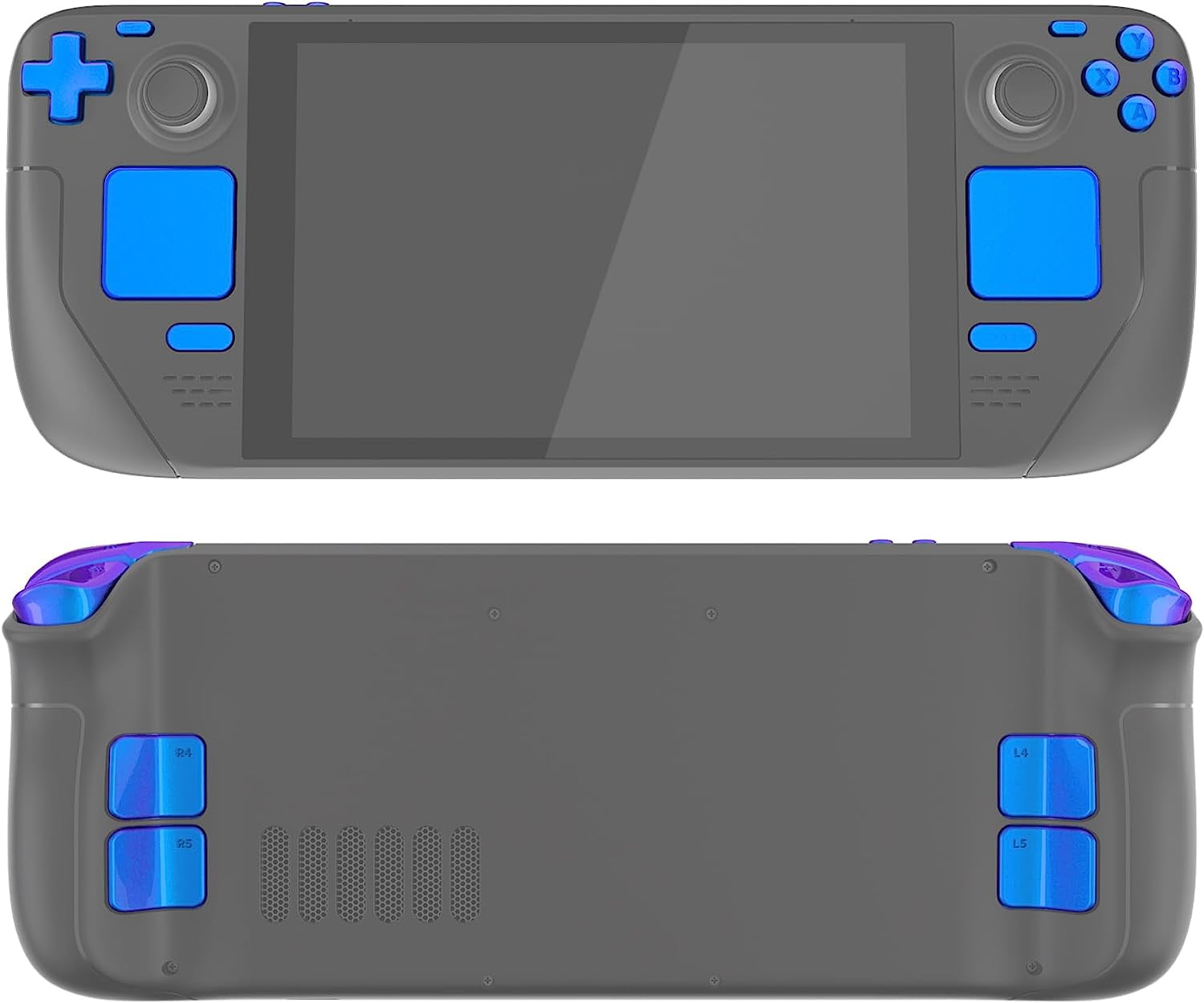 eXtremeRate Chameleon Purple Blue Replacement ABXY D-pad Trackpad ...
