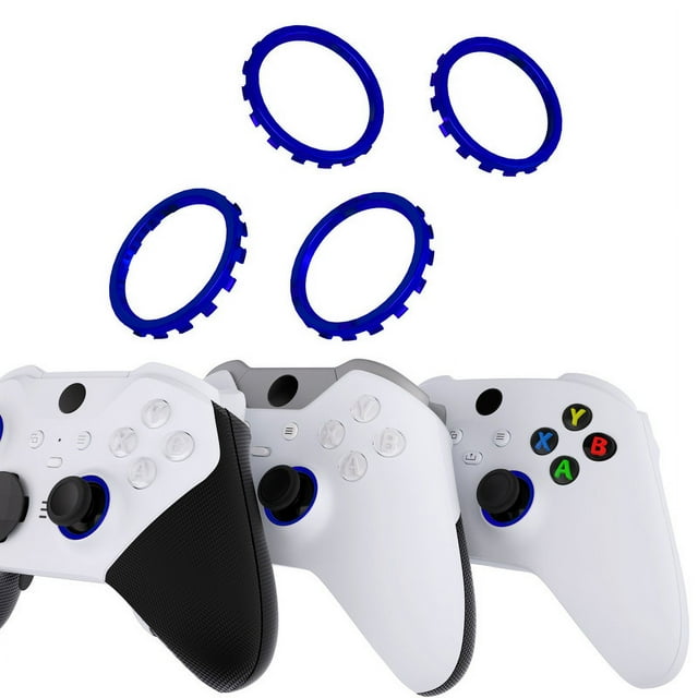 eXtremeRate Chrome Blue Accent Rings ASR Version Shell for Xbox Series ...