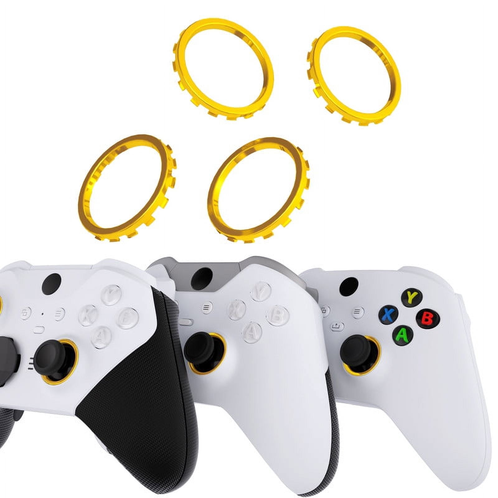 eXtremeRate Chrome Gold Accent Rings ASR Version Shell for Xbox Series ...