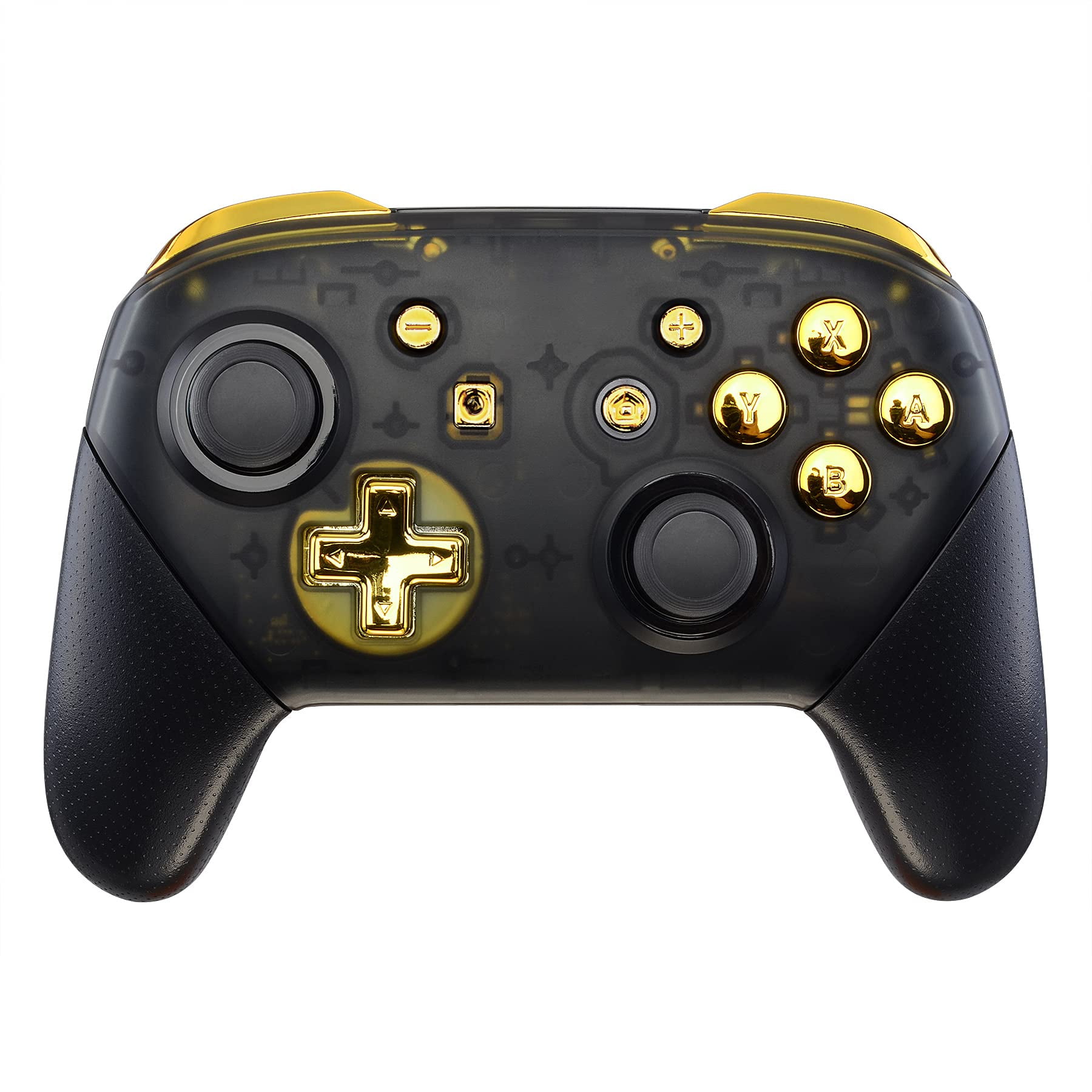 eXtremeRate Chrome Gold Repair ABXY D-pad ZR ZL L R Keys for Nintendo ...