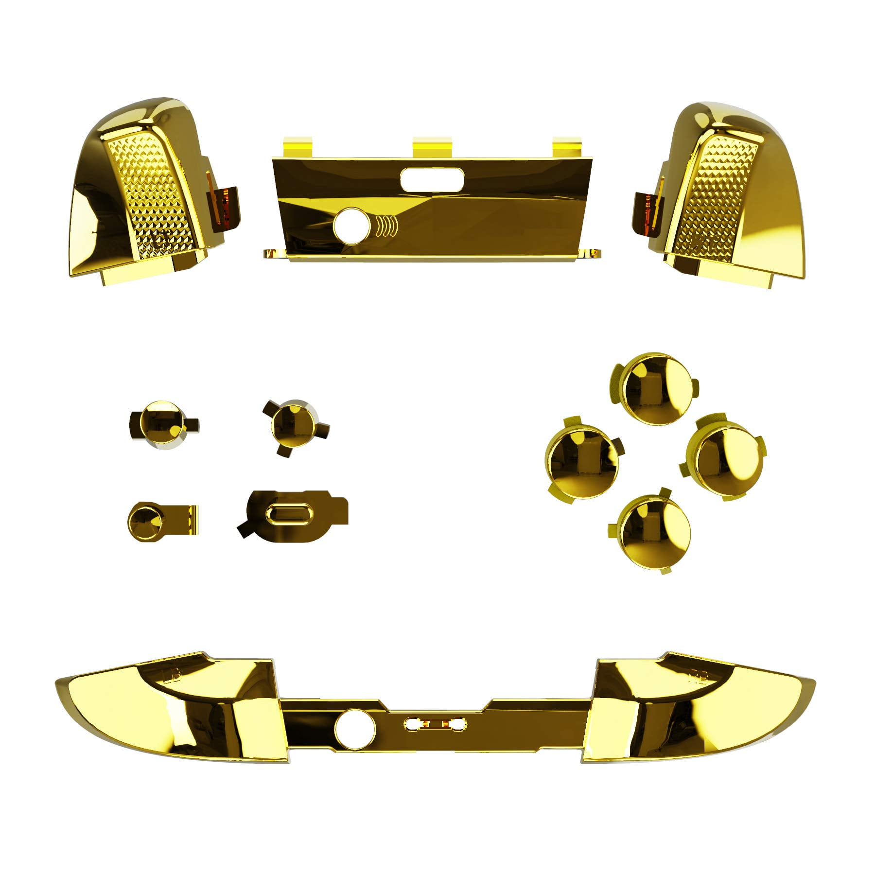 eXtremeRate Chrome Gold Replacement Buttons for Xbox One Elite Series 2 ...