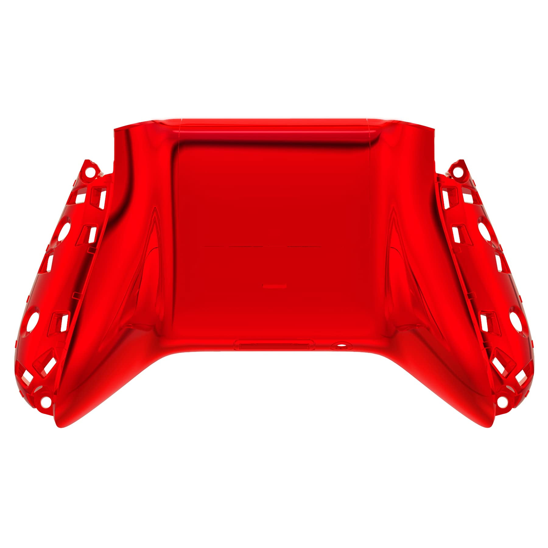 eXtremeRate Chrome Red Glossy Bottom Shell with Battery Cover ...