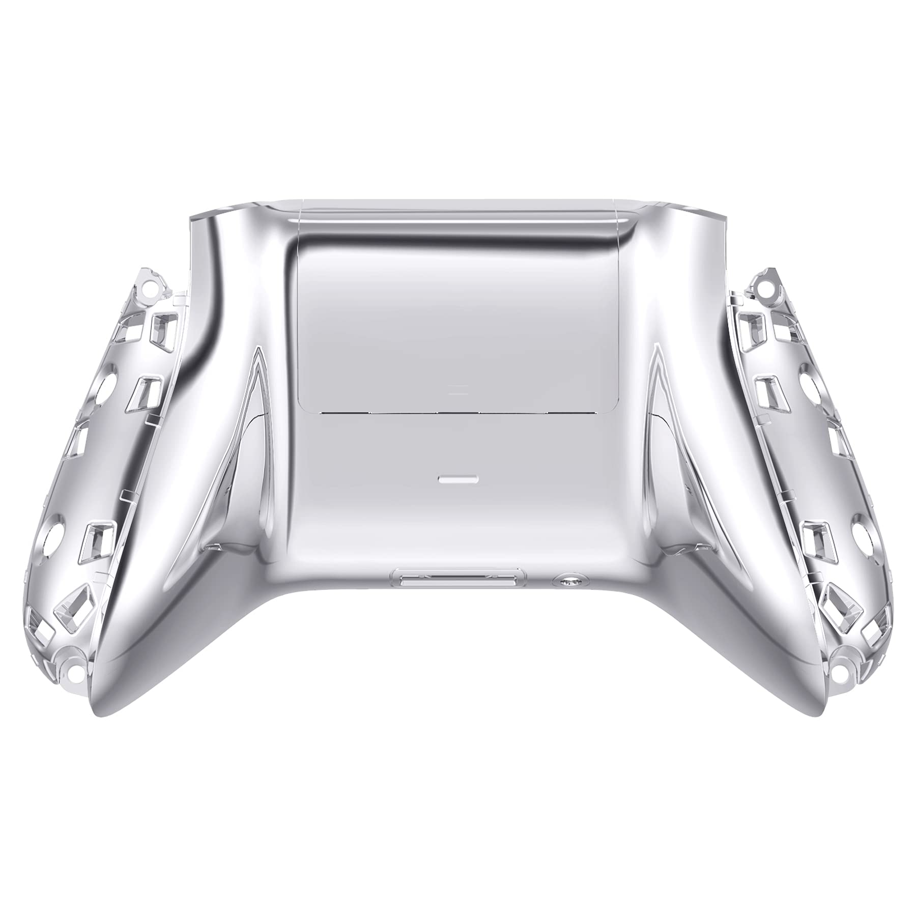 eXtremeRate Chrome Silver Glossy Custom Bottom Shell with Battery Cover ...