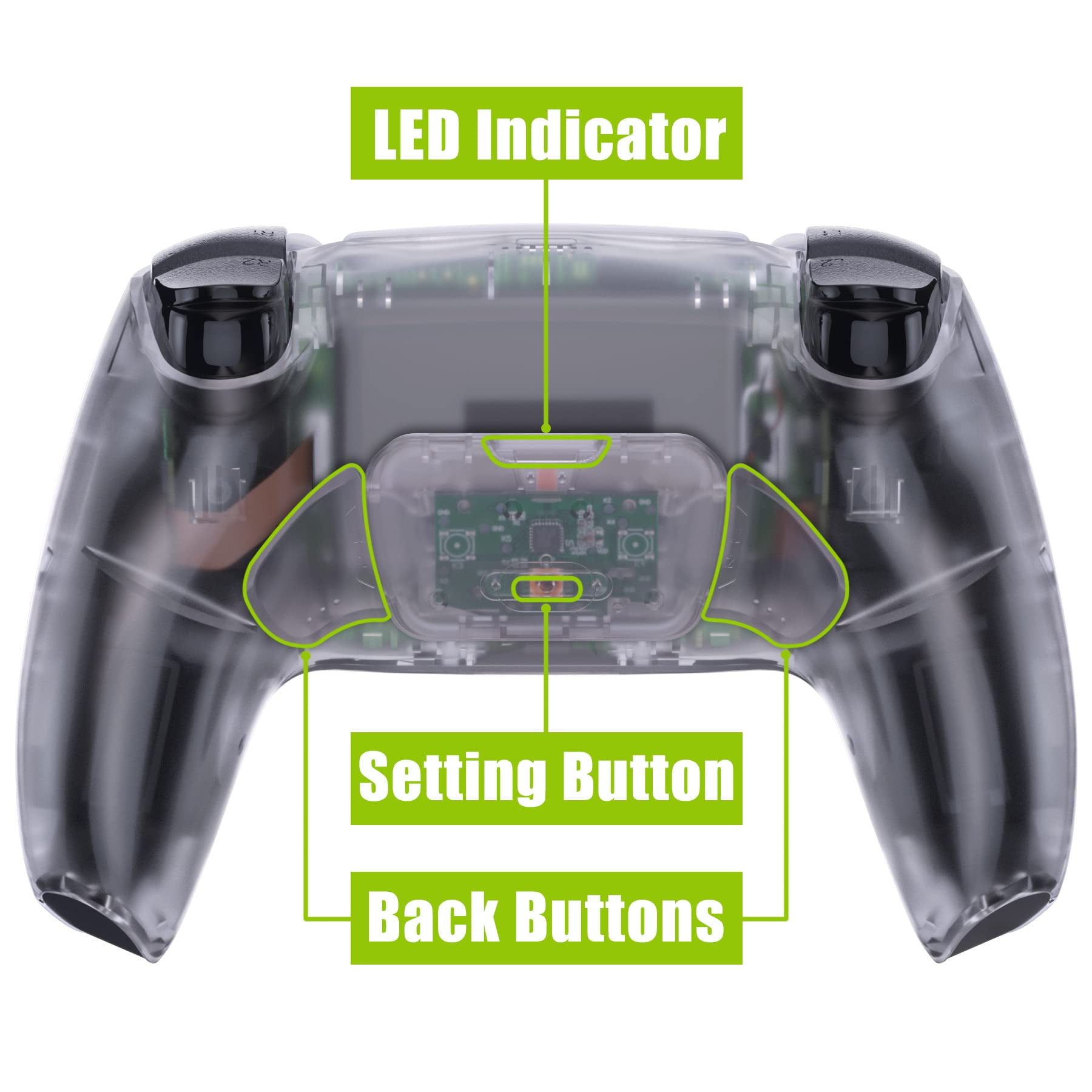 eXtremeRate Clear Back Paddles Programable Rise 2.0 Remap Kit Upgrade ...