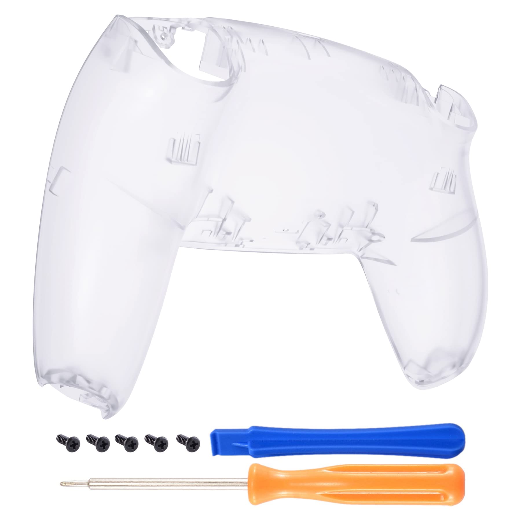 eXtremeRate Clear Custom Back Housing Cover Replacement Bottom Shell ...