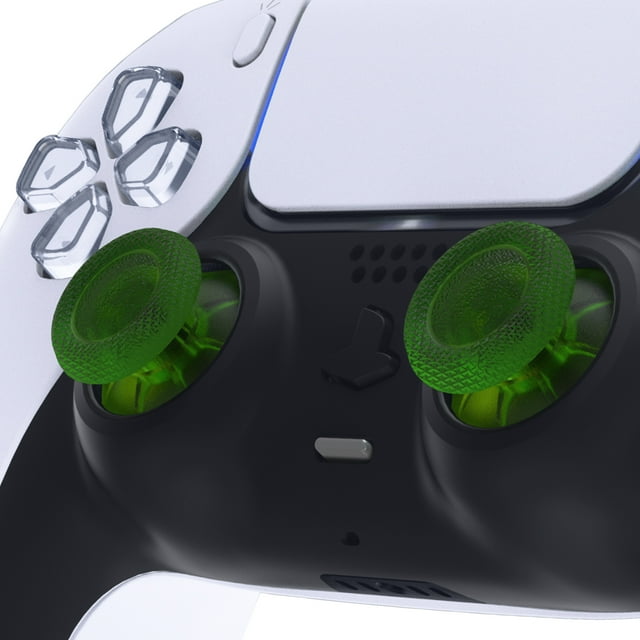eXtremeRate Clear Green Replacement Thumbsticks Analog Stick Joystick ...