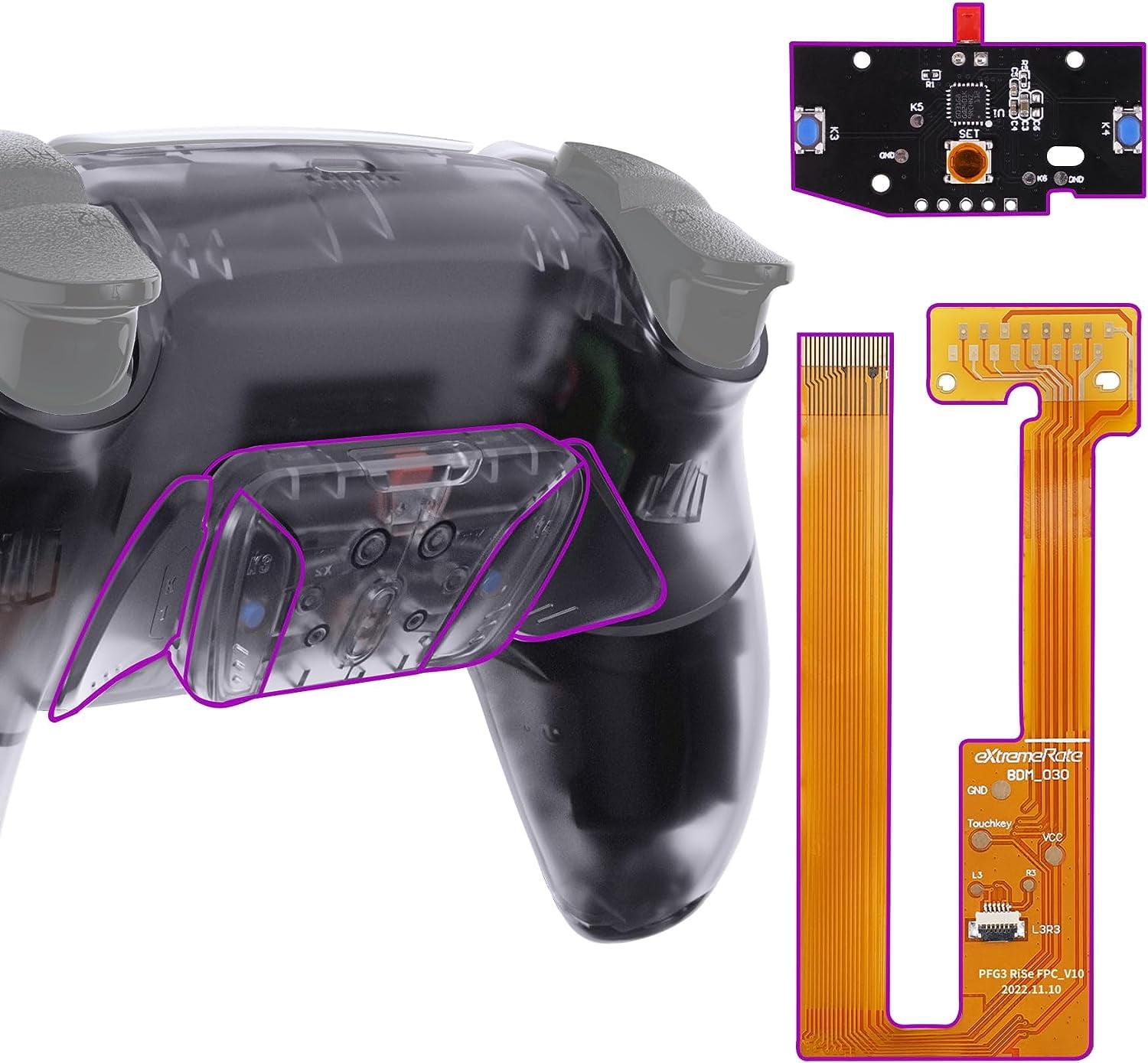 eXtremeRate Clear Programable RISE4 Remap Kit Upgrade Board ...