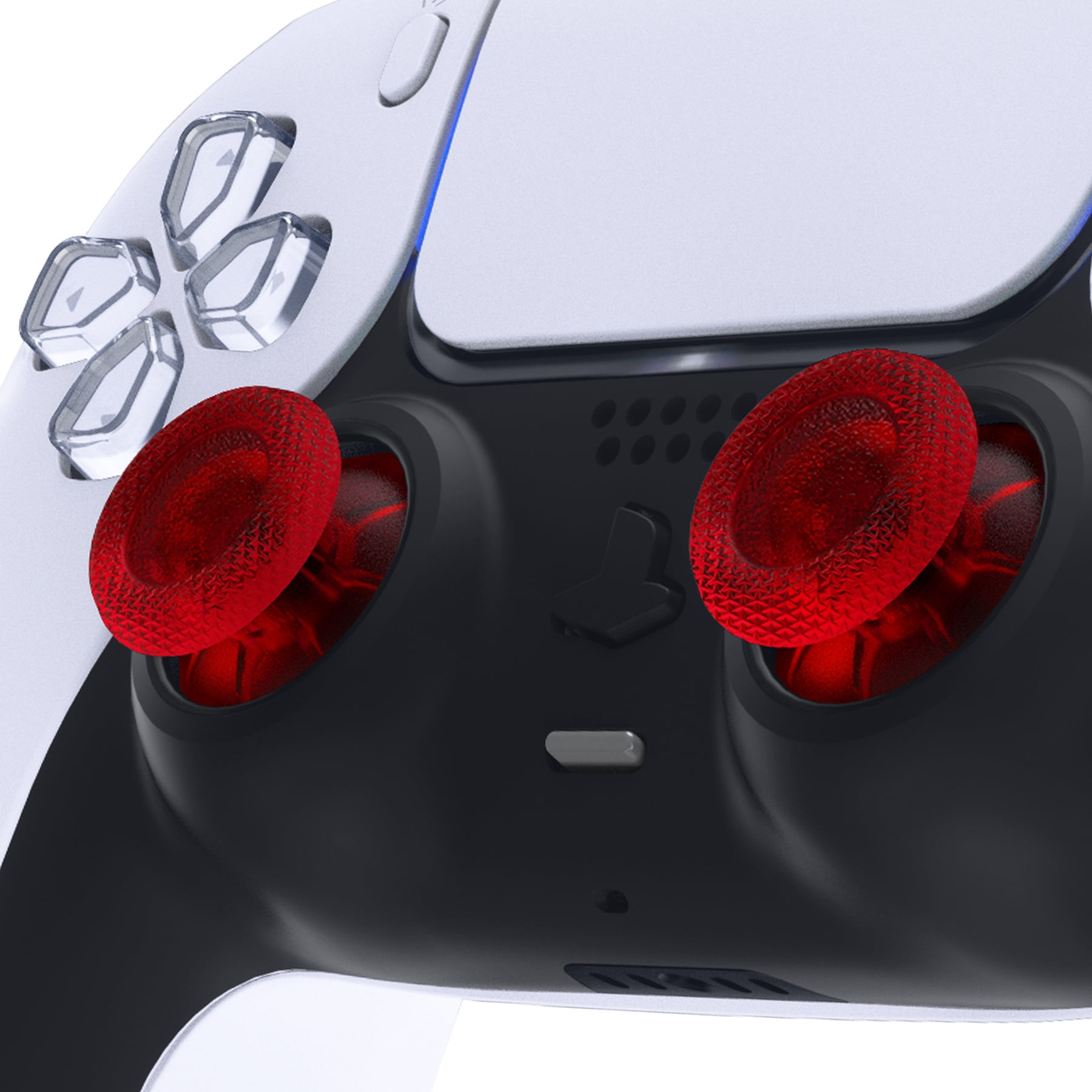 eXtremeRate Clear Red Replacement Thumbsticks Analog Stick Joystick for ...