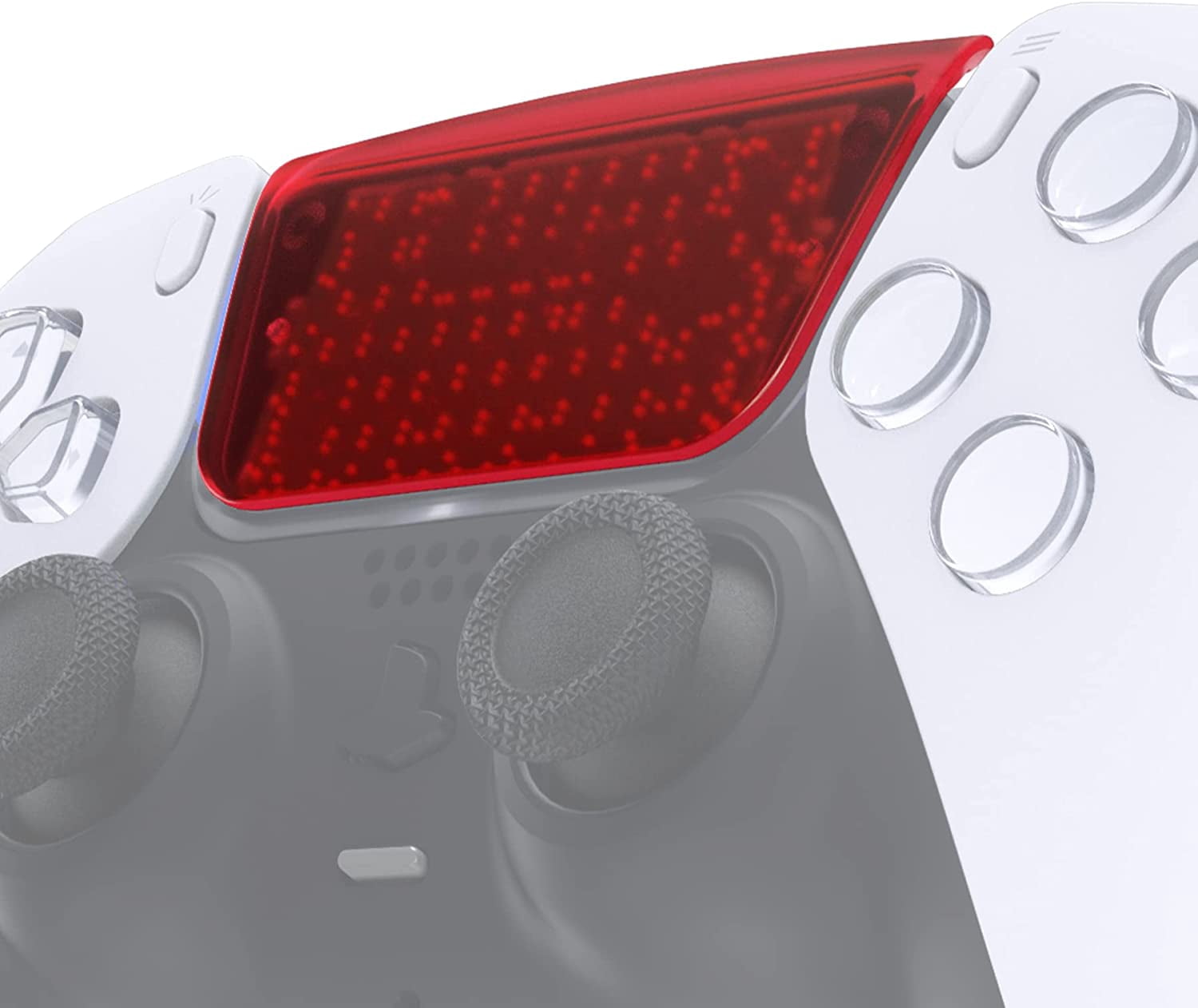 eXtremeRate Clear Red Replacement Touchpad Cover Part Touch Pad for ps5 ...