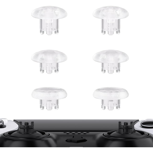 eXtremeRate Clear Replacement Swappable Thumbsticks for PS5 Edge ...