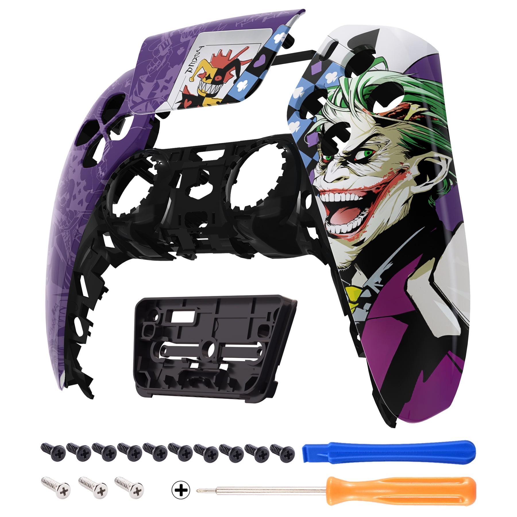 eXtremeRate Clown Cards Touchpad Front Housing Shell Compatible with ...