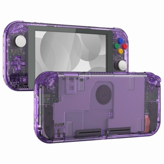 eXtremeRate Crystal Clear Atomic Purple DIY Replacement Shell for ...