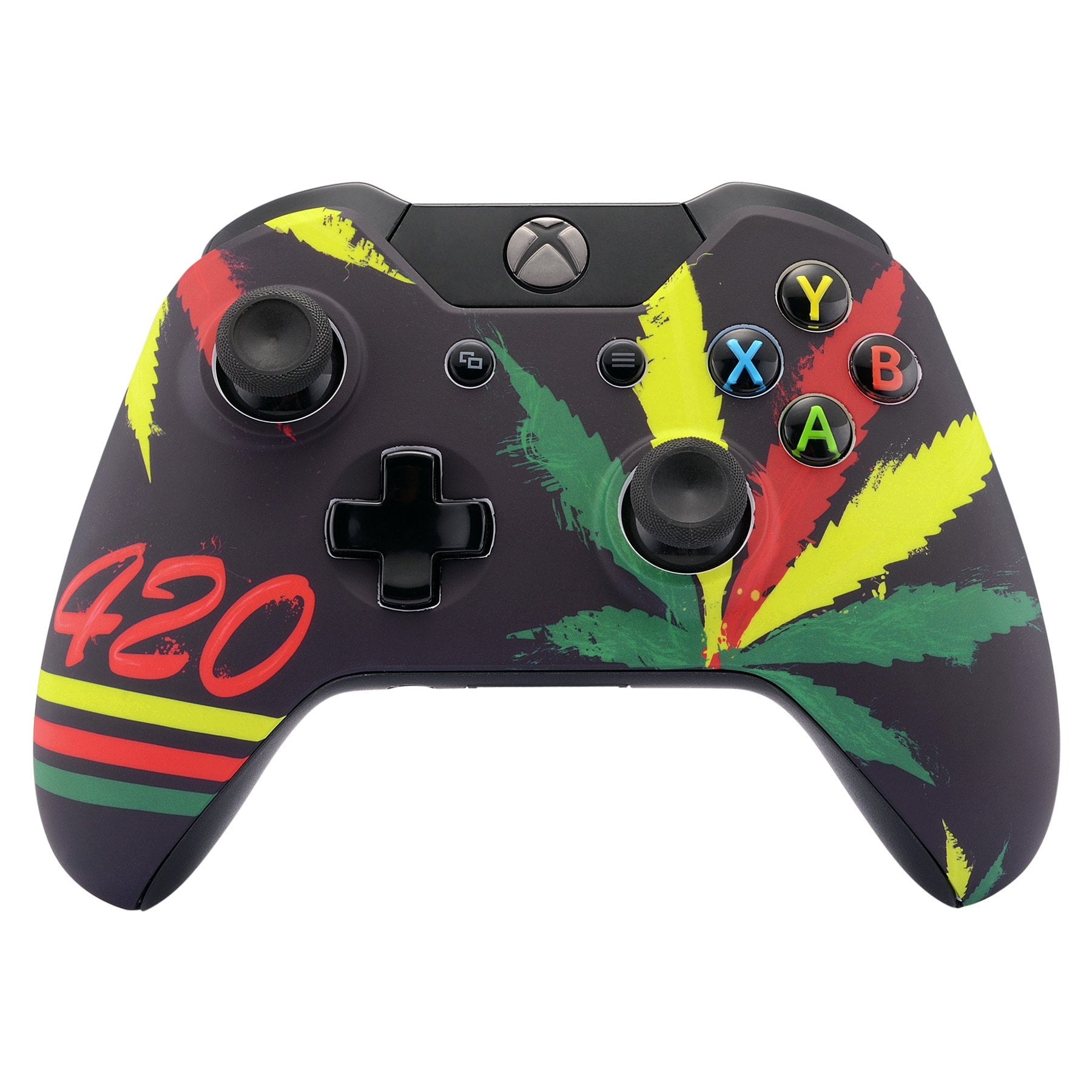 eXtremeRate Custom Design Soft Touch Leaf with Colors Replacement Shell ...