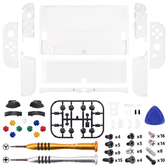 eXtremeRate DIY Full Set Shell Buttons for Nintendo Switch OLED, White ...
