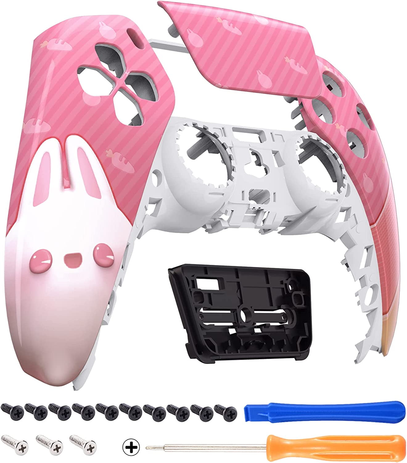 eXtremeRate Easter Rabbit Touchpad Front Housing Shell Compatible with ps5 Controller, DIY ...