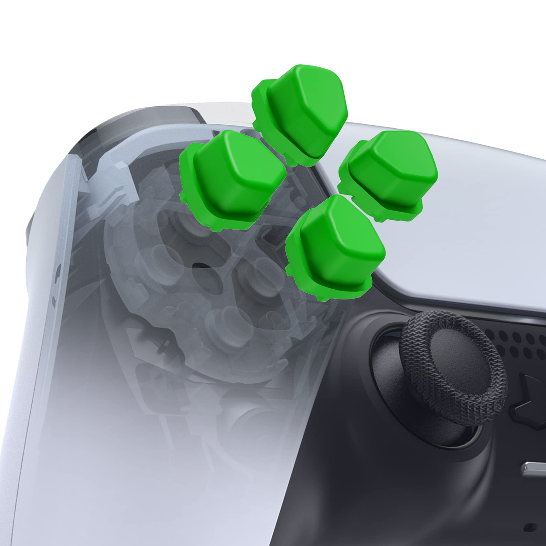 eXtremeRate Ergonomic Split Dpad Buttons Green Independent Dpad ...