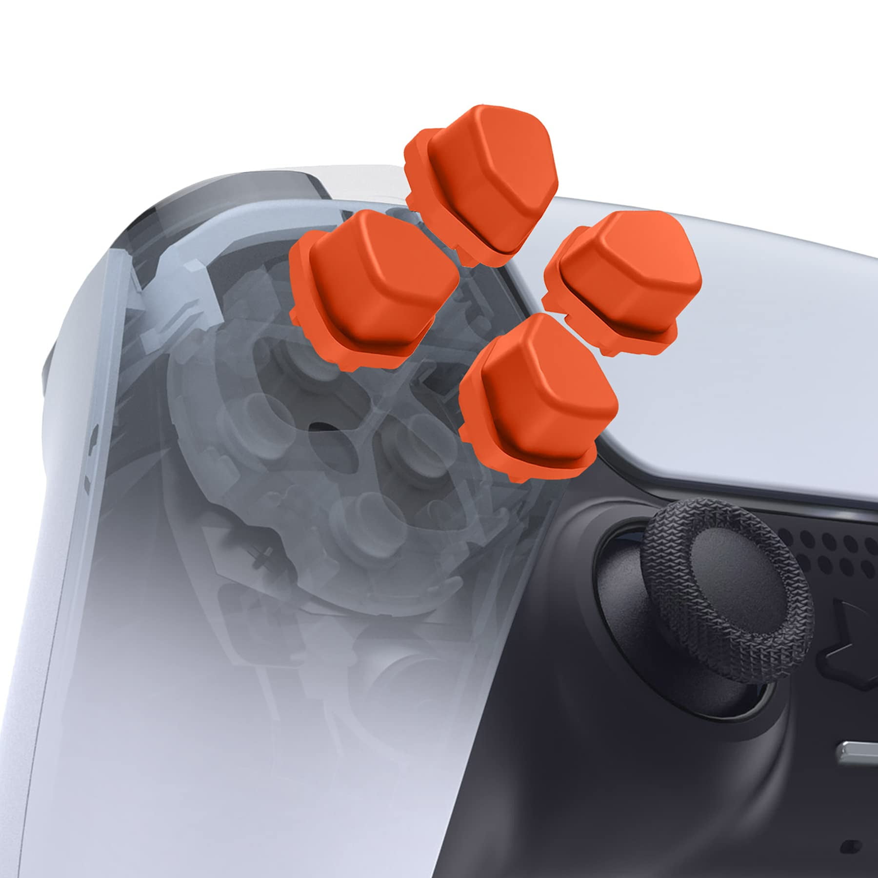 eXtremeRate Ergonomic Split Dpad Buttons Orange Independent Dpad ...