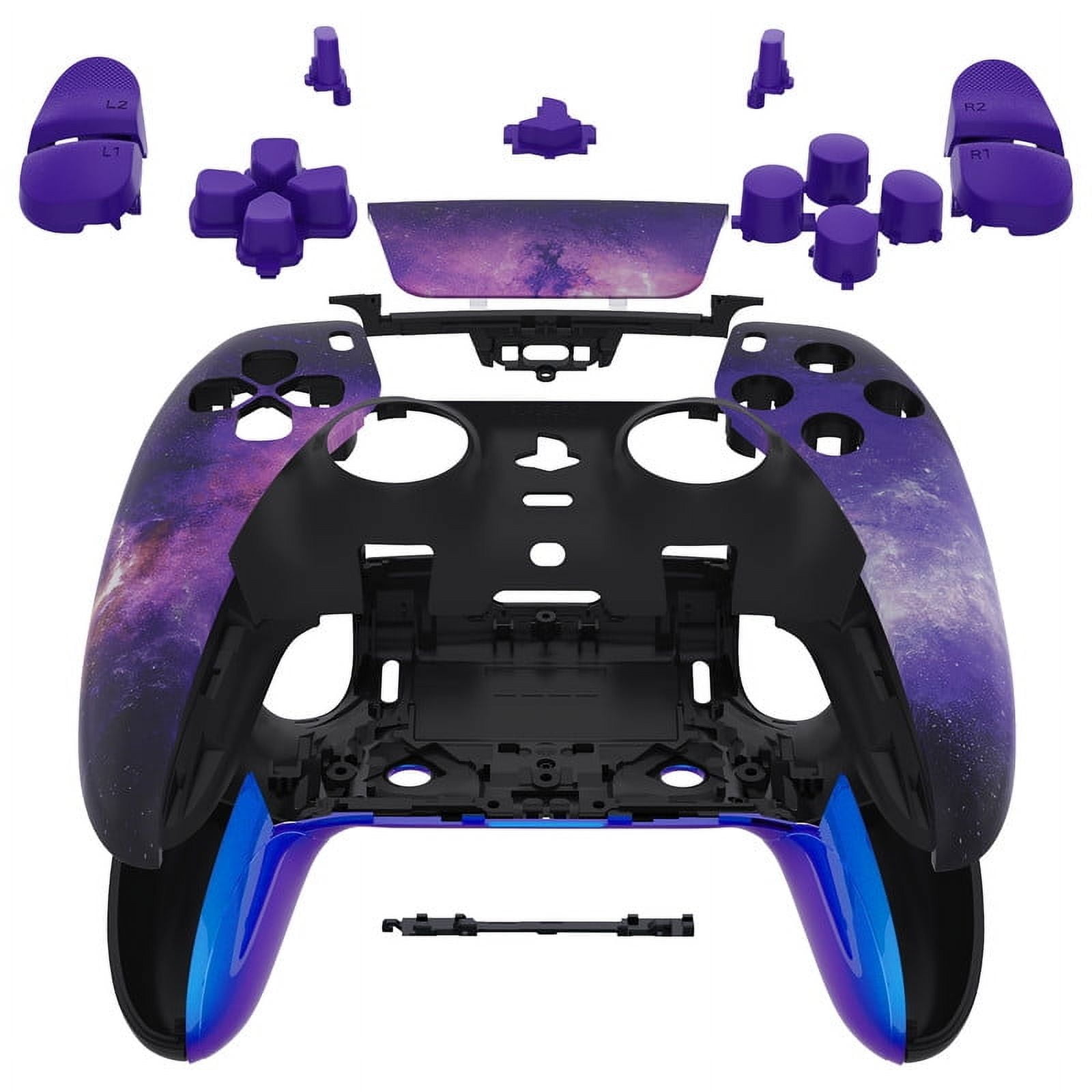 eXtremeRate Full Set Housing Shell w/Buttons Touchpad Cover Nebula ...