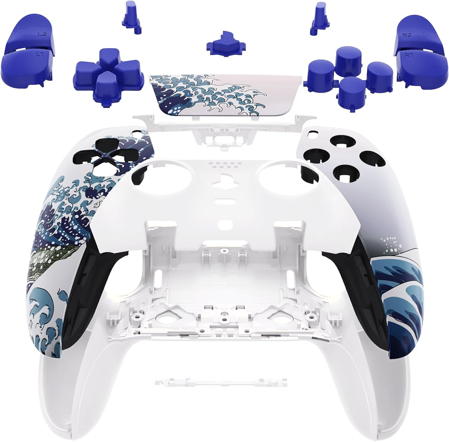 eXtremeRate Full Set Housing Shell w/ Buttons Touchpad Cover Compatible ...