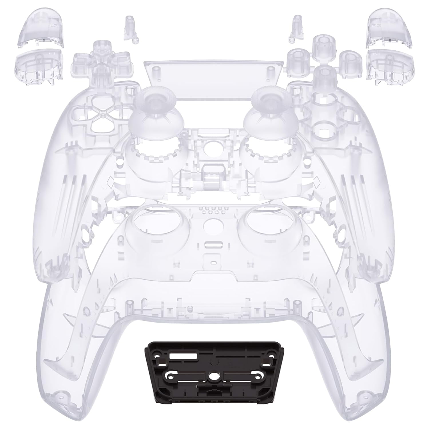 eXtremeRate Full Set Shell with Buttons Touchpad Cover, Clear Custom ...