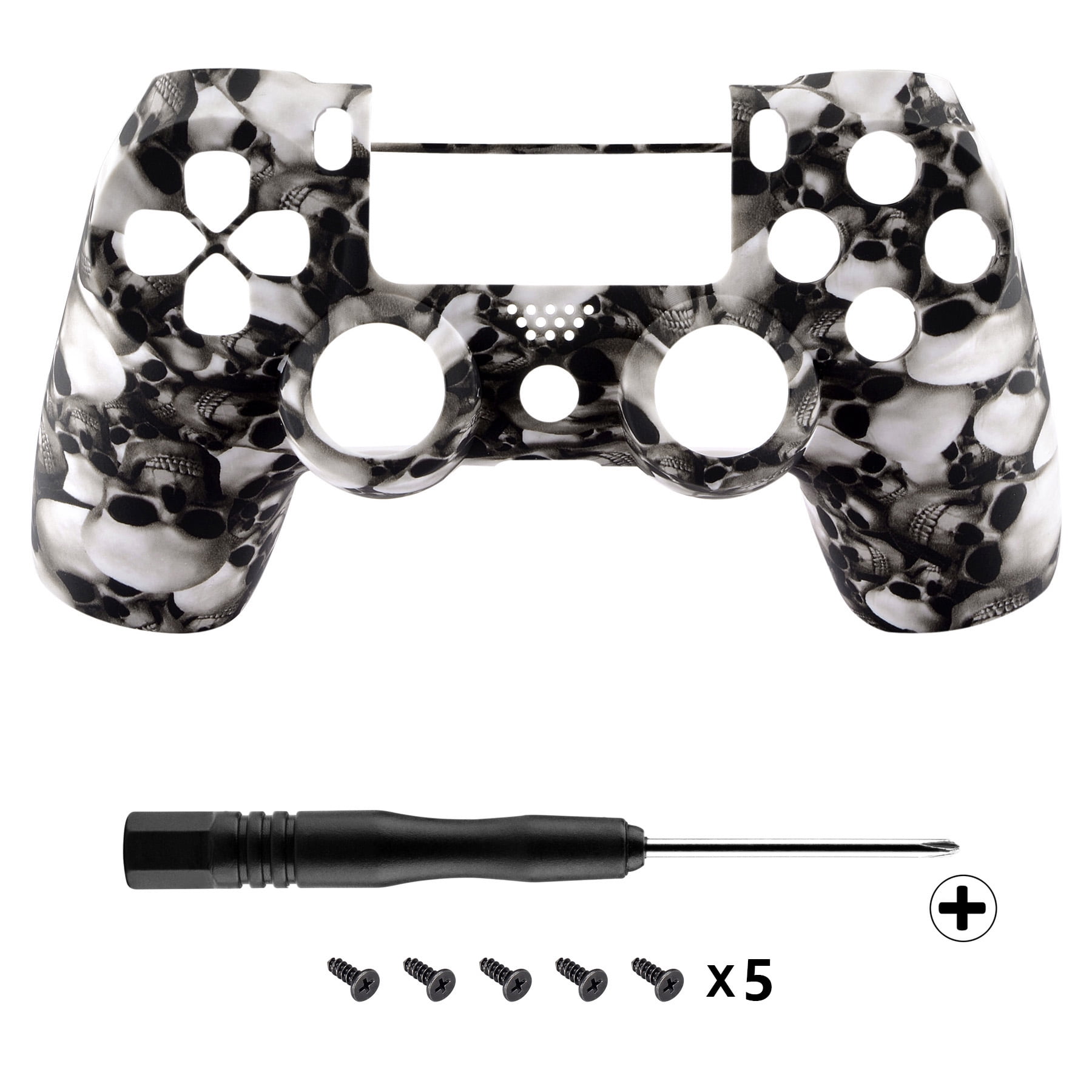 eXtremeRate Ghost Skull Replacement Front Housing Shell for ps4 Slim ...