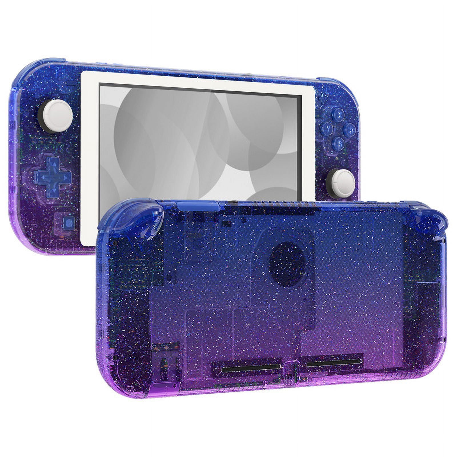 eXtremeRate Glitter Gradient Translucent Bluebell DIY Replacement Shell ...