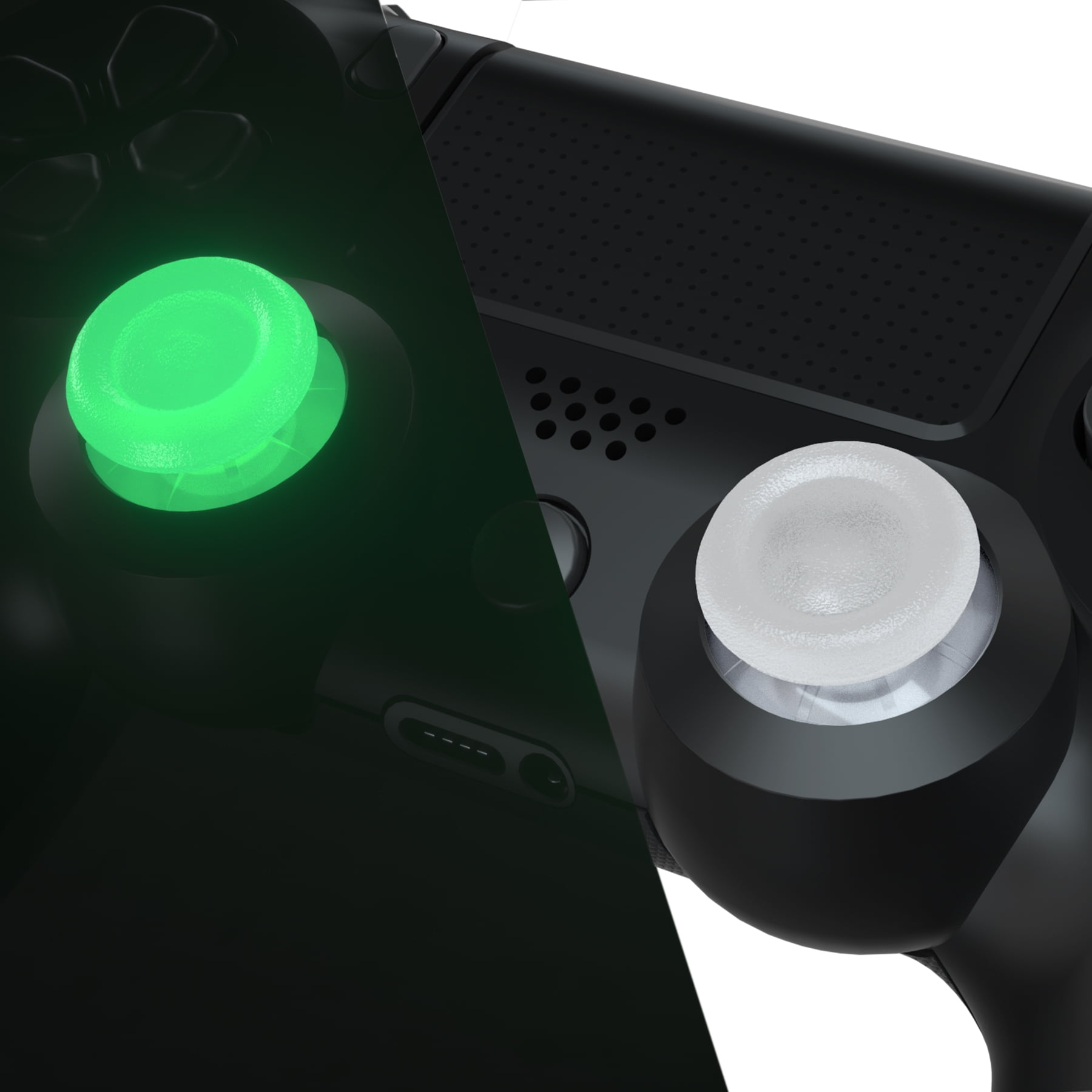 eXtremeRate Glow in Dark - Green Replacement 3D Joystick Thumbsticks ...