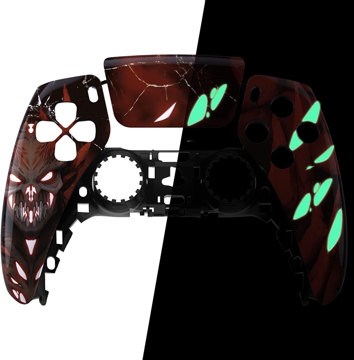 eXtremeRate Glow in Dark - Scarlet Demon Replacement Touchpad Front ...