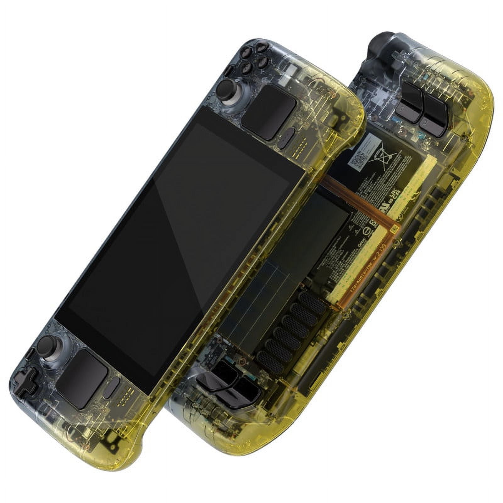 eXtremeRate Gradient Black Yellow Custom Glossy Faceplate Back Plate ...
