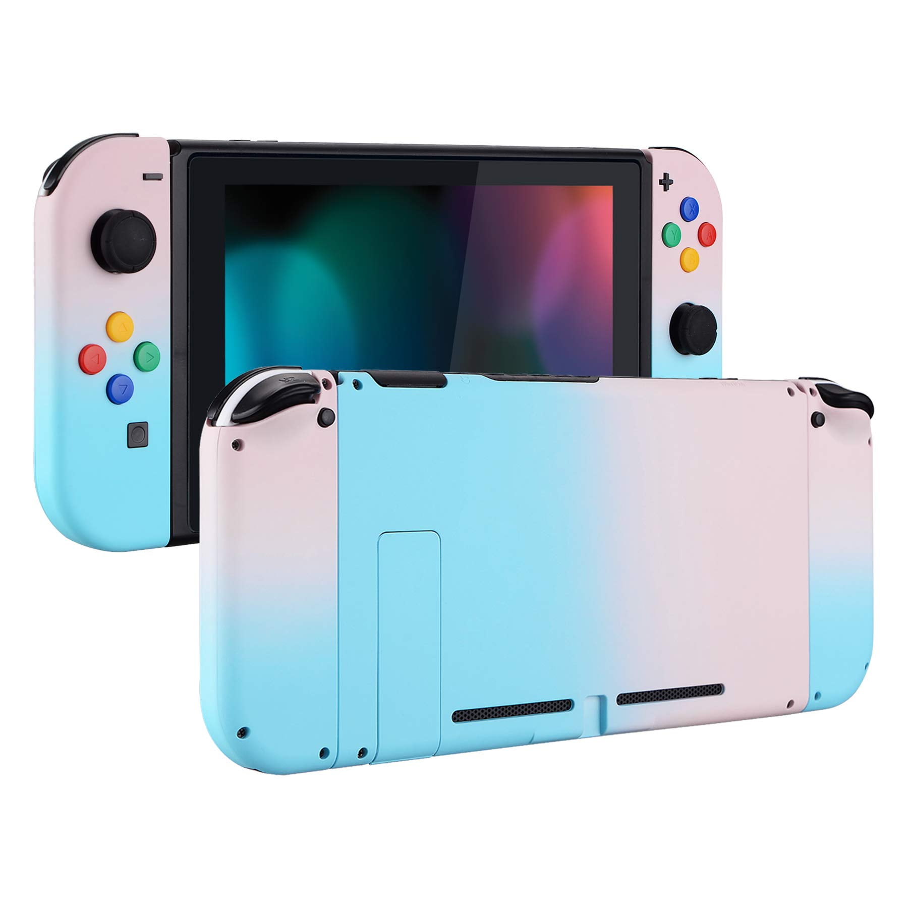 eXtremeRate Gradient Pink Blue Replacement BackPlate Housing w/ Buttons ...