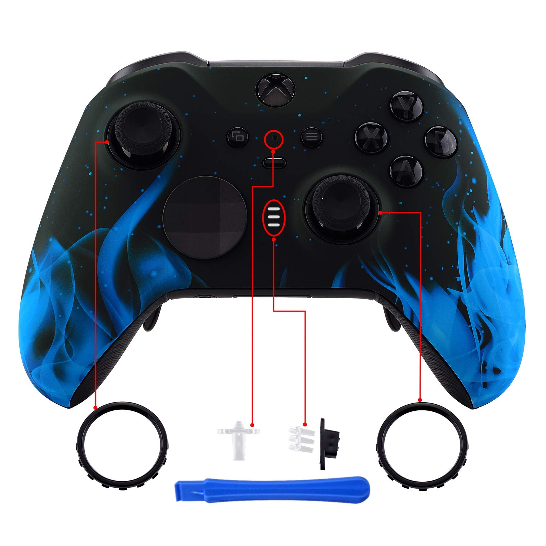 eXtremeRate Green Weeds Front Case Faceplate Xbox One Elite Series 2 ...
