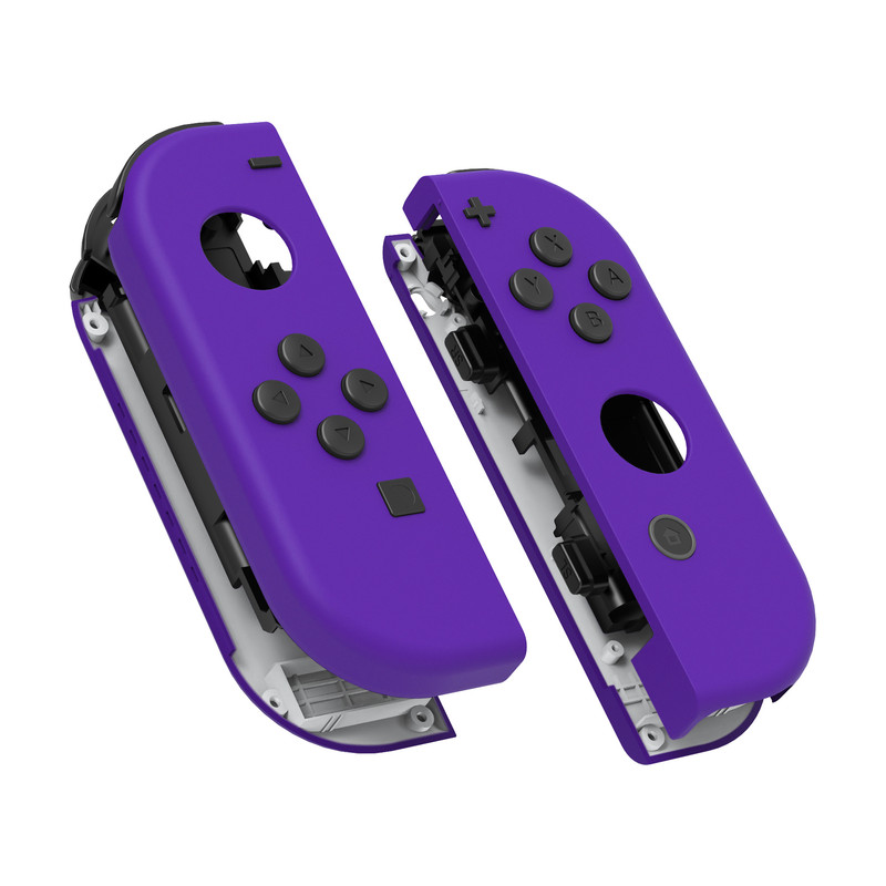eXtremeRate Purple Grip Joycon Housing w/ Full Buttons, DIY Shell for ...