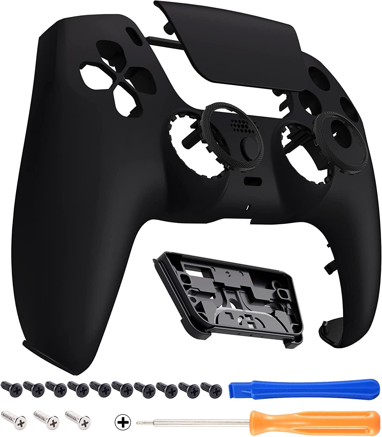 eXtremeRate Luna Redesigned Black Replacement Front Cover Touchpad for ...