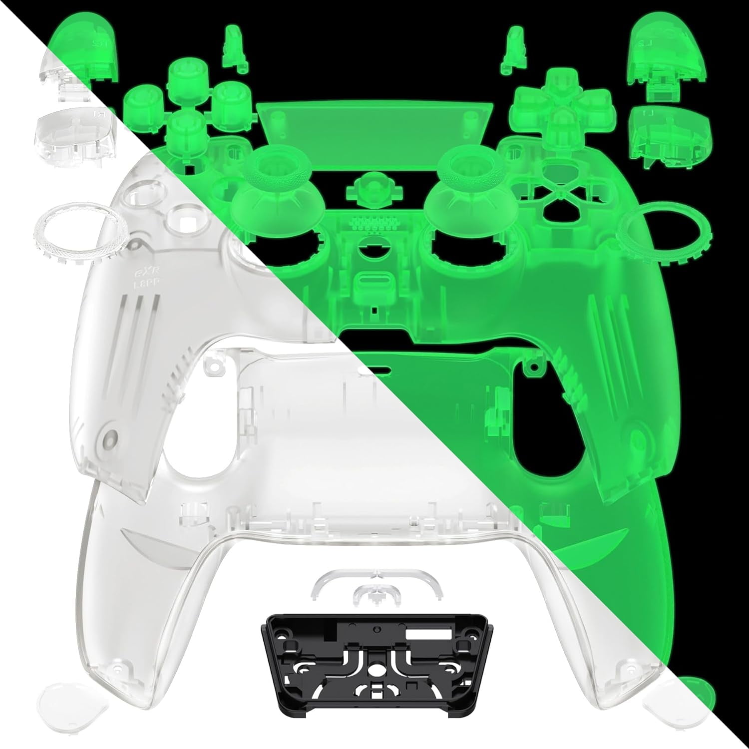 eXtremeRate Luna Redesigned Full Set Shell with Buttons Touchpad Cover For ps5 Controller BDM ...