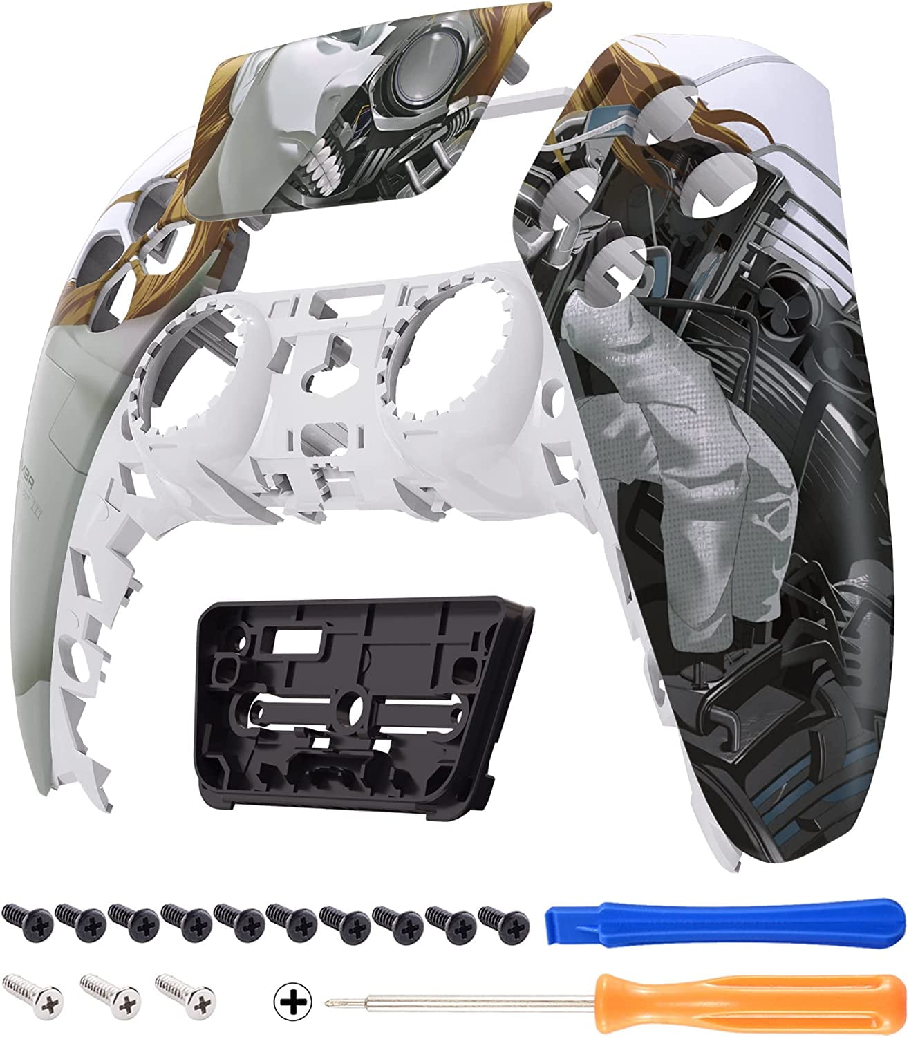 eXtremeRate Mamba Assassin Bot III Touchpad Front Housing Shell Compatible with ps5 Controller ...