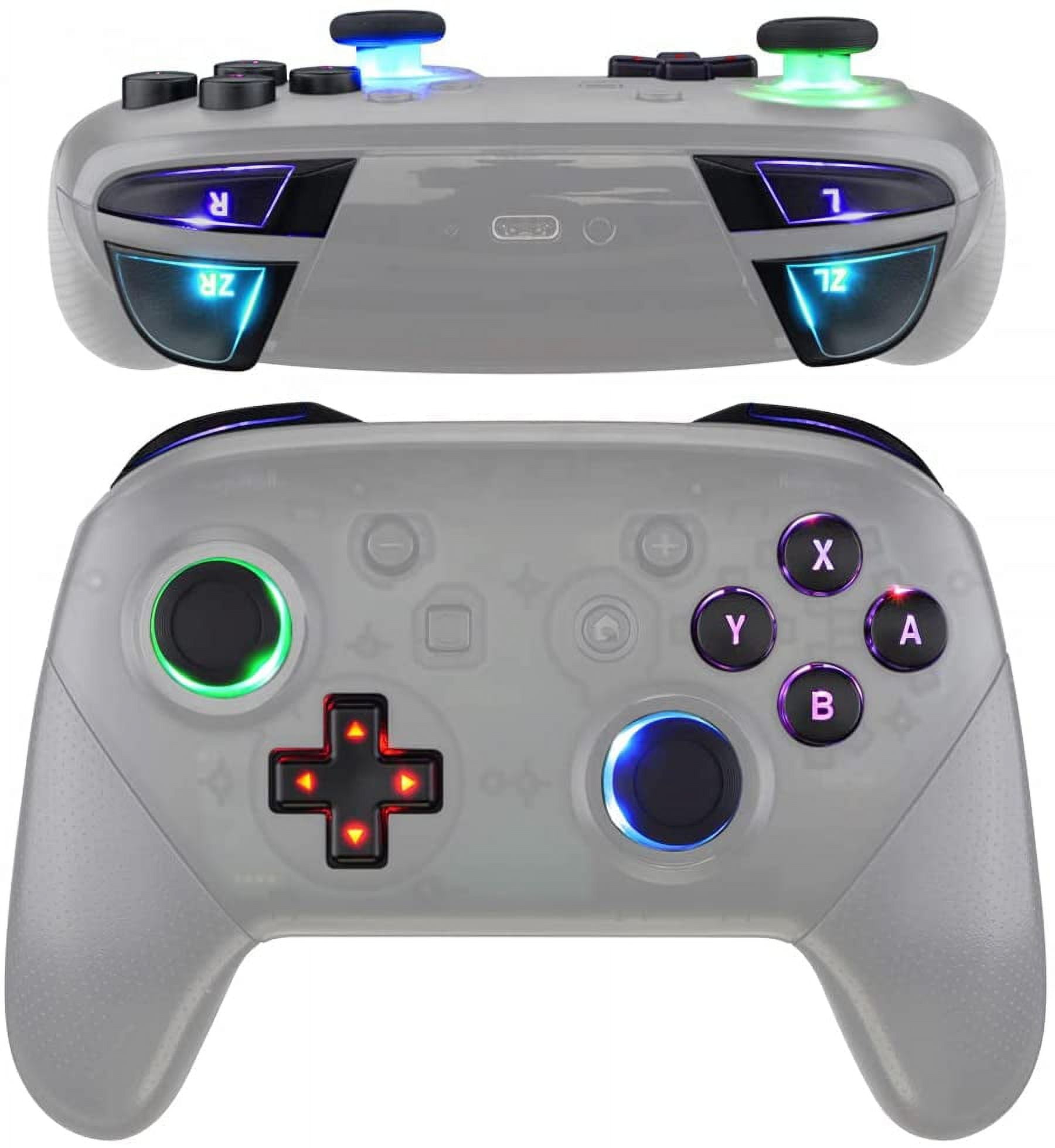 eXtremeRate Multi-Colors Luminated DTFS LED Kit, Thumbsticks Dpad ABXY ...