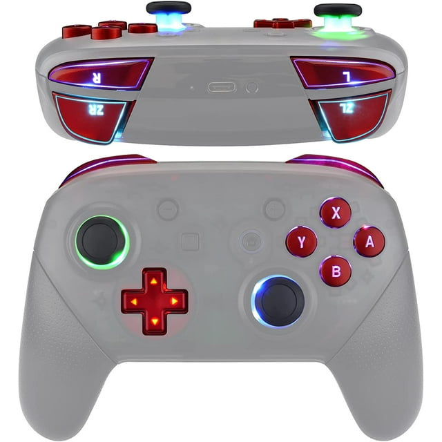 eXtremeRate Multi-Colors Luminated DTFS LED Kit, Thumbsticks Dpad ABXY ...