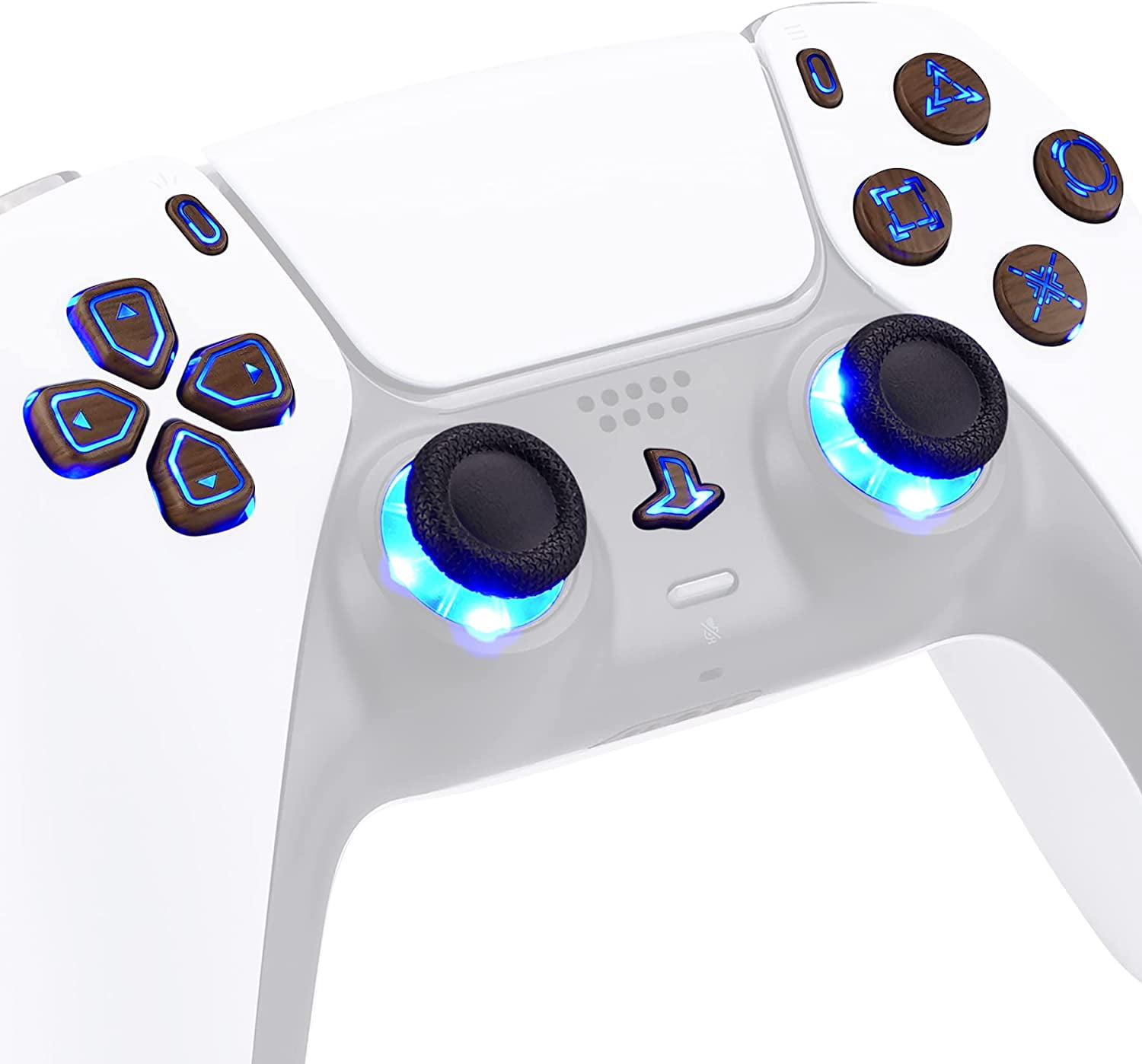 eXtremeRate Multi-Colors Luminated Dpad Thumbstick Share Home Face ...