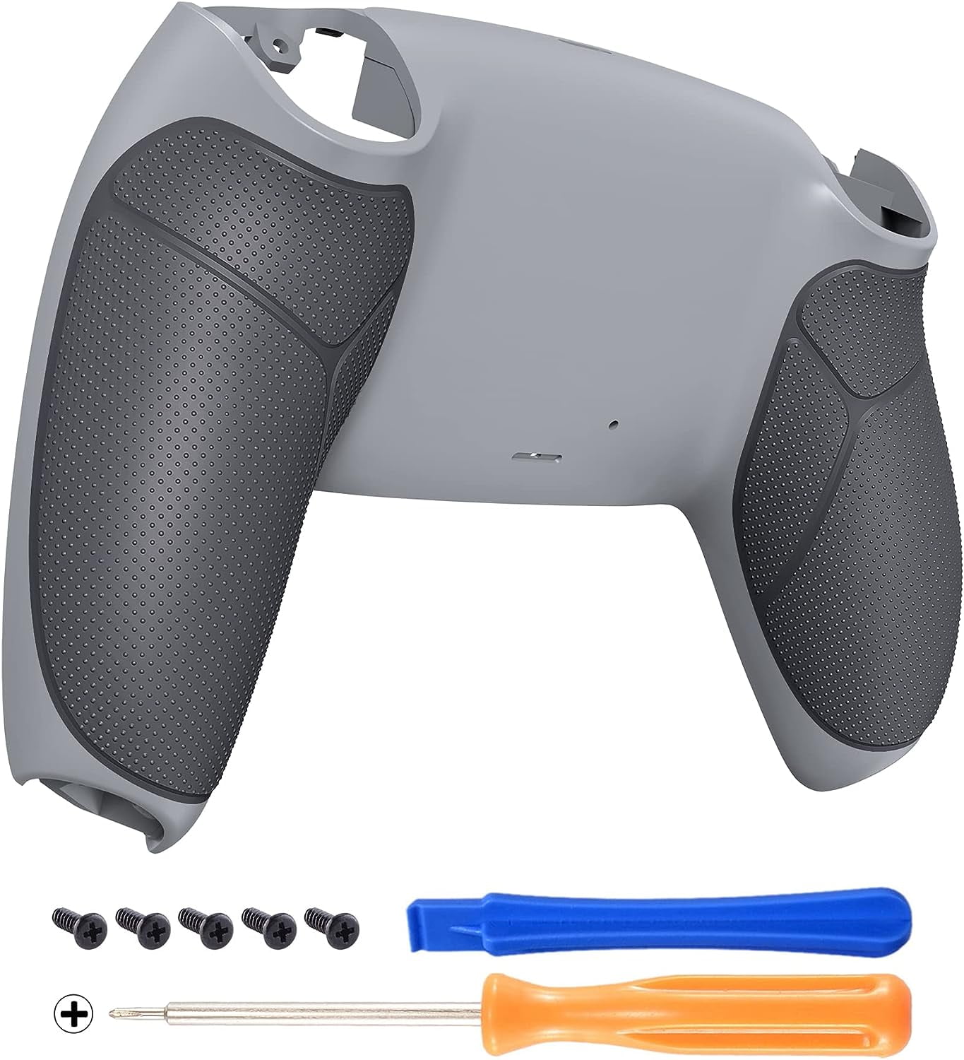 eXtremeRate New Hope Gray & Classic Gray Rubberized Grip Back Housing ...