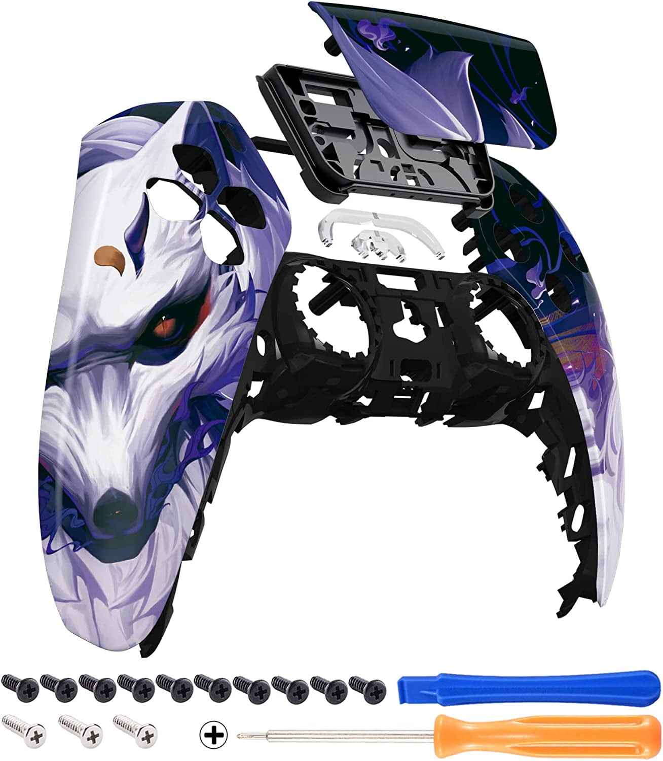 eXtremeRate Nine-Tailed Fox Touchpad Front Housing Shell Compatible ...