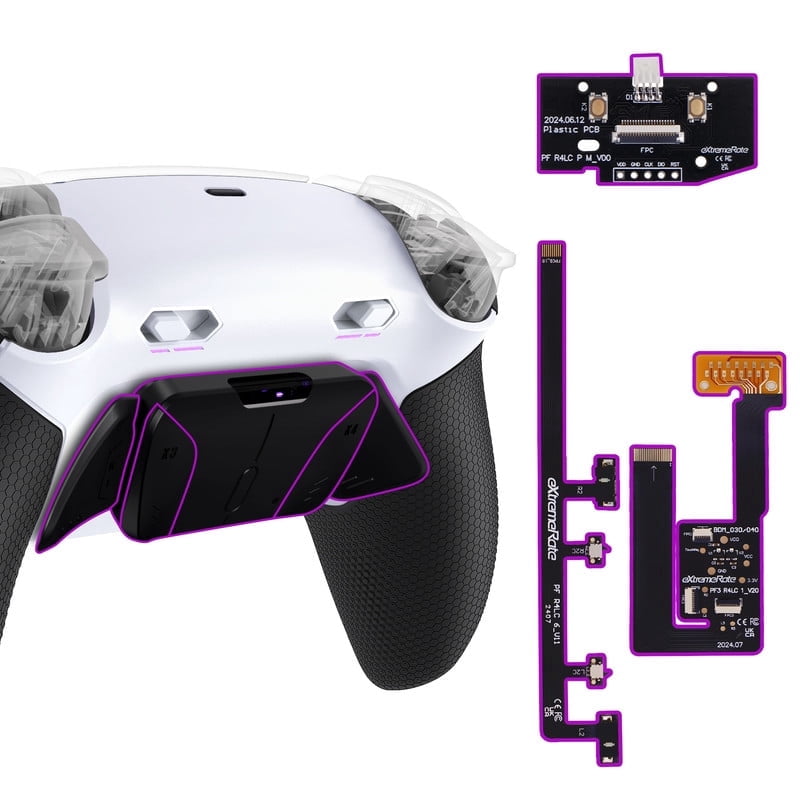 eXtremeRate RISE4 Plus MAX Back Paddles Kit with Clicky Trigger Stops ...