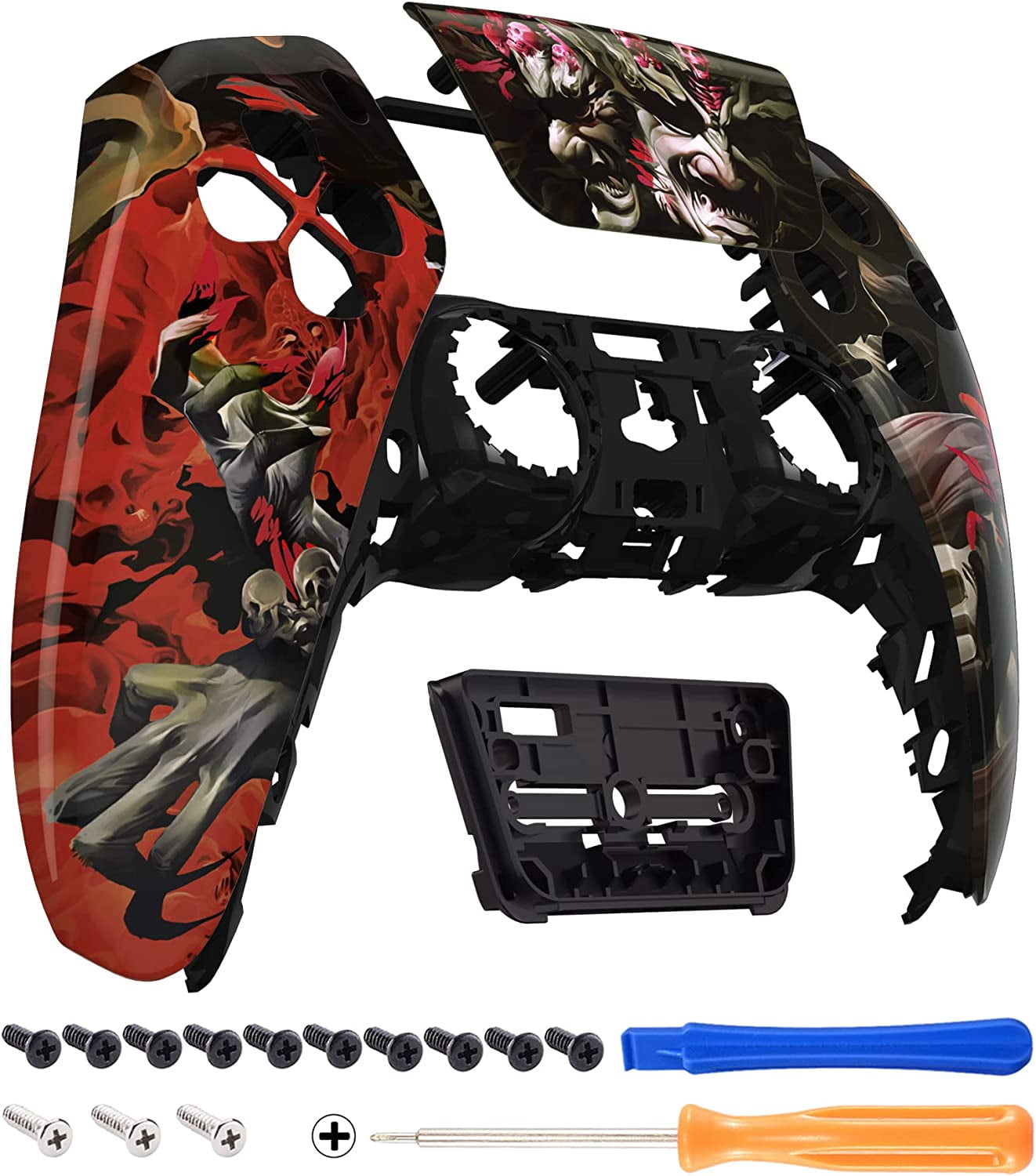 eXtremeRate Rage of Asura Touchpad Front Housing Shell Compatible with ...