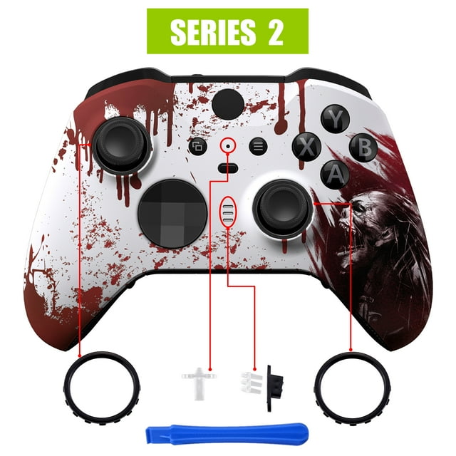 eXtremeRate Replacement Controller Faceplate Case Accent Rings for Xbox ...